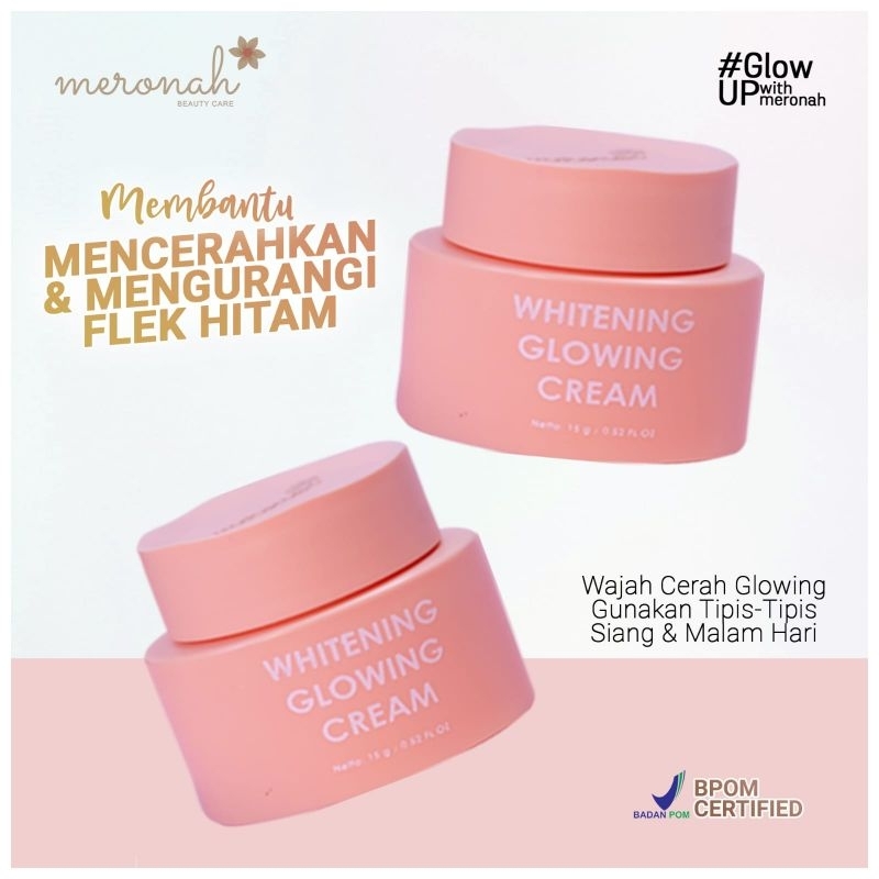 Jual Cream flek dan wajah kusam Meronah Glowing Cream 2in1 | Cream pagi ...