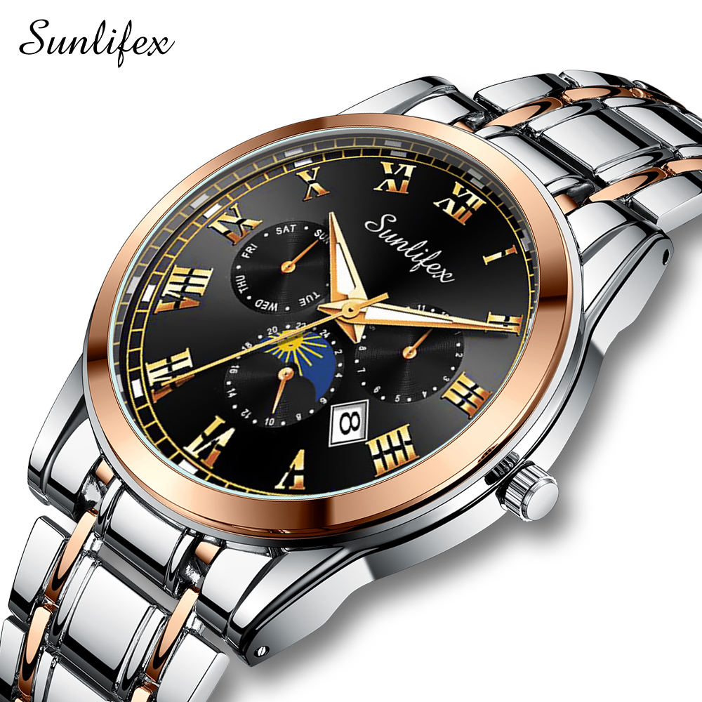 Jual Sunlifex Jam Tangan Pria Original Bisnis Anti Air Kuarsa Jam Pria ...