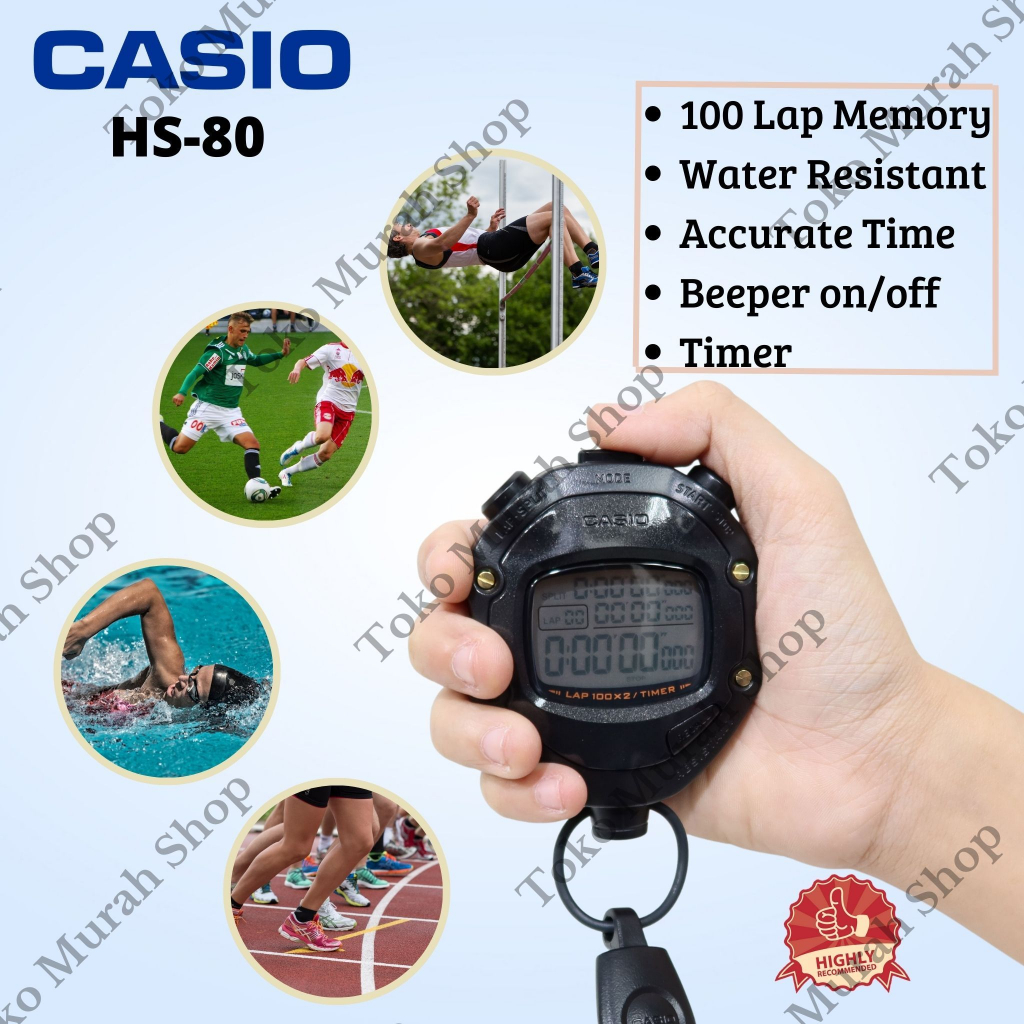 Jual Stopwatch Casio HS 80TW - Alat Pengukur Waktu HS-80TW HS 80 TW | Shopee Indonesia