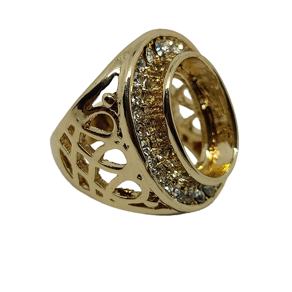 Jual Emban Cangkang Ring Cincin Gold Alpaka Tanam 15x10 - VeE Cincin ...