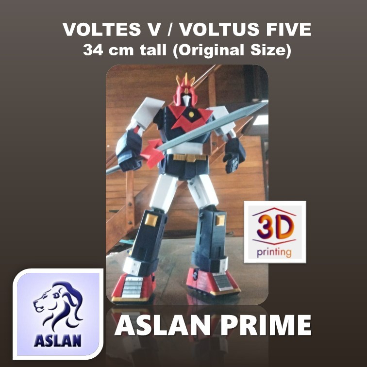 Jual VOLTES V / VOLTUS FIVE ARTICULATED ACTION FIGURE MECHA 3D Print ...