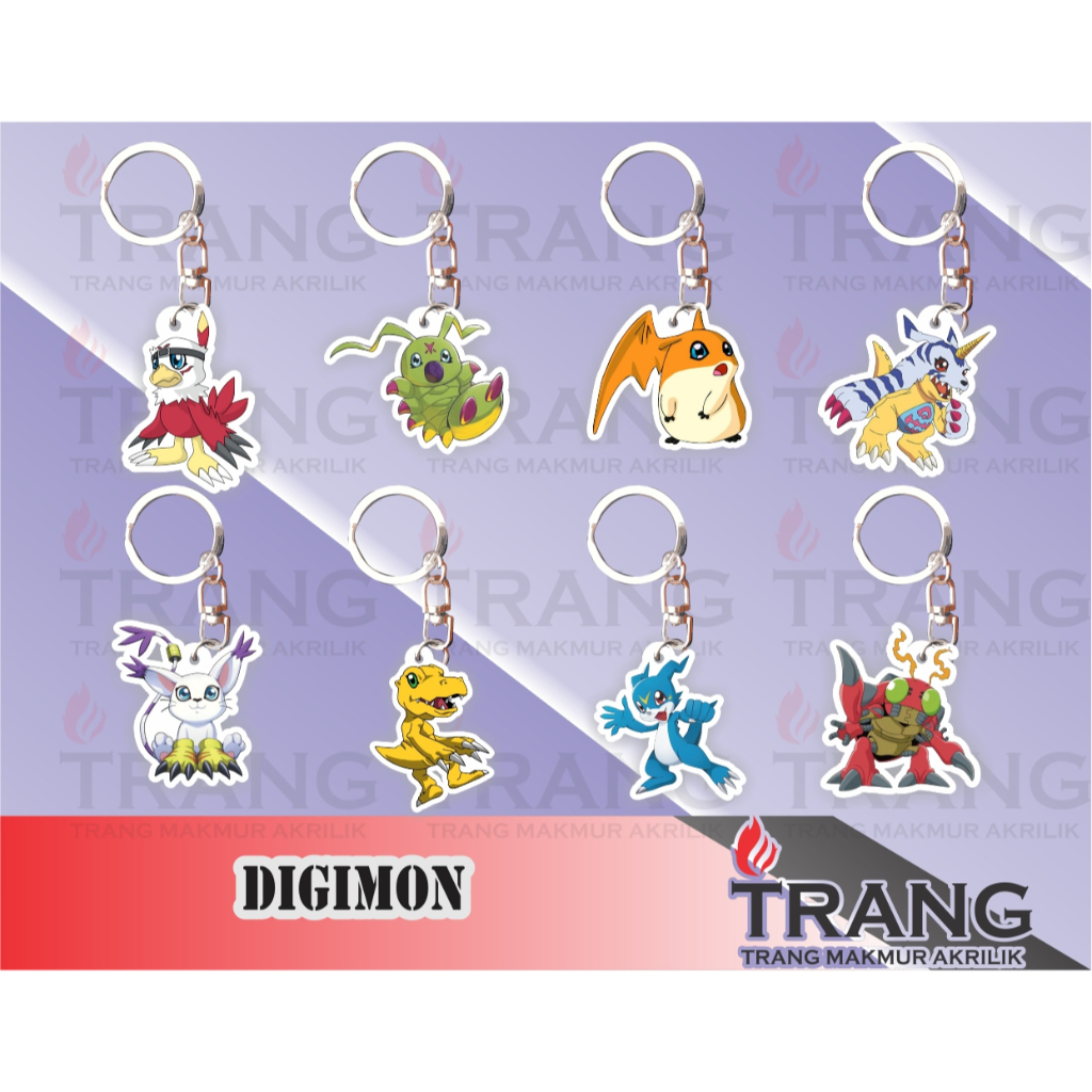 Jual Gantungan Kunci Akrilik Digimon/Keychain Acrylic Digimon | Shopee ...