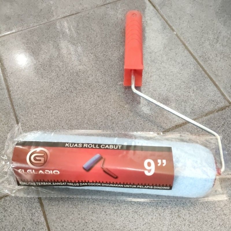 Jual Kuas roll cat tembok 9 inch busa rollan cat dinding besi kayu kuas ...