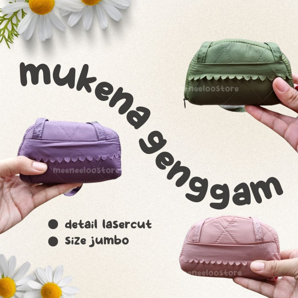 Jual Mukena Travel Ukuran Mini Genggam Polos Minimalist Jumbo (Lasercut ...