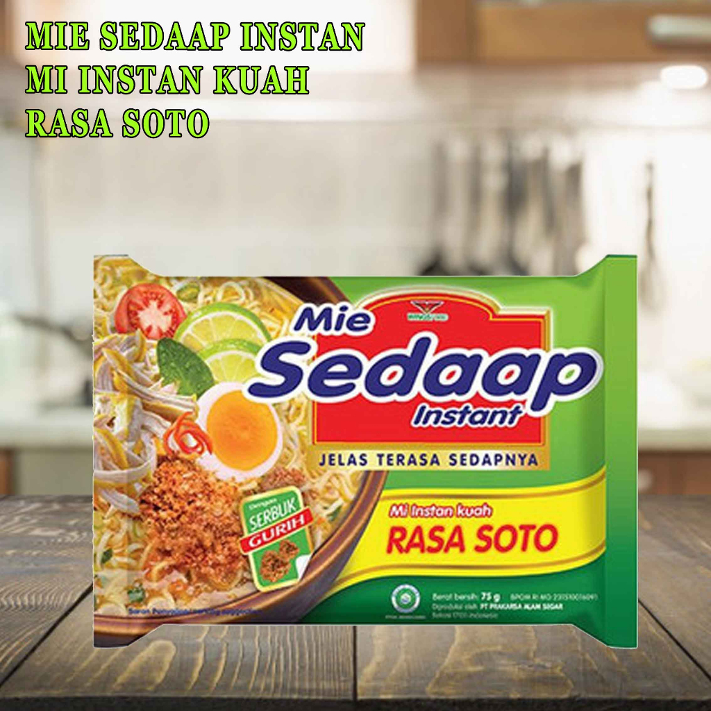 Jual MIE SEDAAP/ MIE KUAH INSTANT/ RASA SOTO/ 75g | Shopee Indonesia