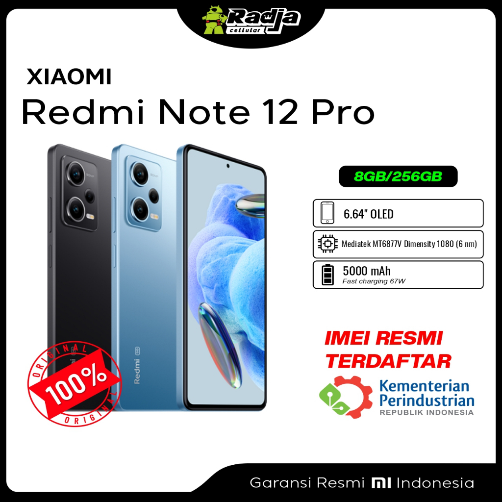 Jual Xiaomi Redmi Note 12 Pro 5G 8/256 GB Smartphone Android Original ...