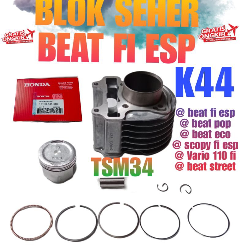 Jual Blok seher komplit seher beat fi esp / beat street / beat fi 2015 ,16,17,18,19 / scopy fi ...