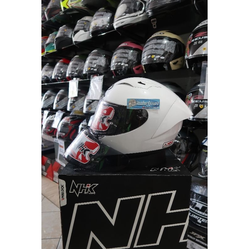Jual NHK GPR Tech Street Plus White Free Visor Dark | Shopee Indonesia