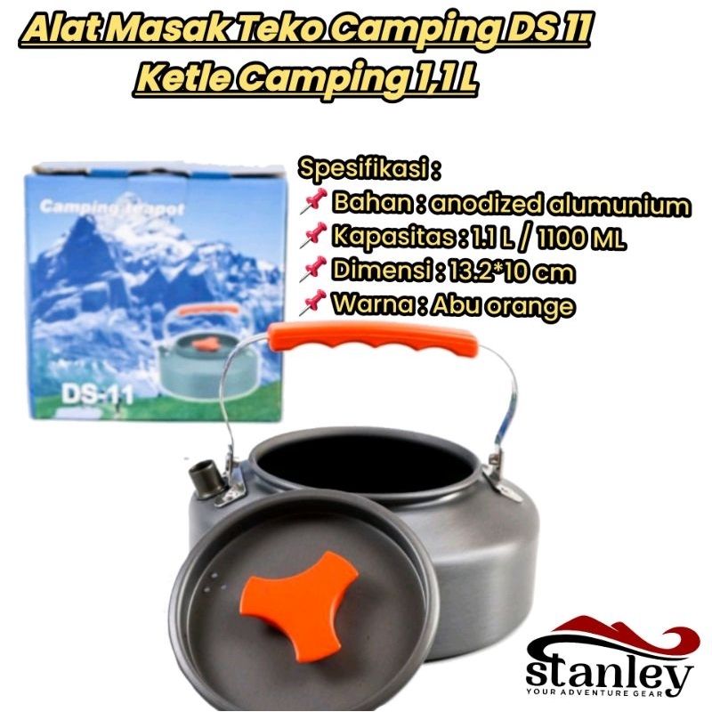Jual Alat Masak Teko Camping DS 11 | Ketle Camping 1,1 L | Ceret ...