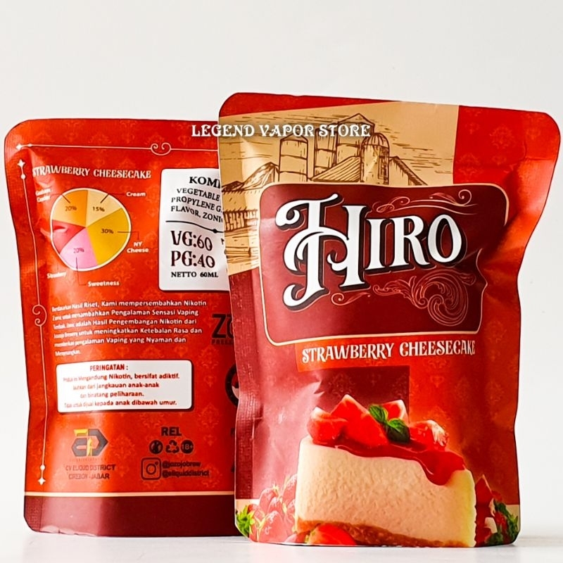 Jual FREEBASE - LIQUID HIRO Strawberry Cheesecake 60ML 3MG 6MG AUTHENTIC | Shopee Indonesia