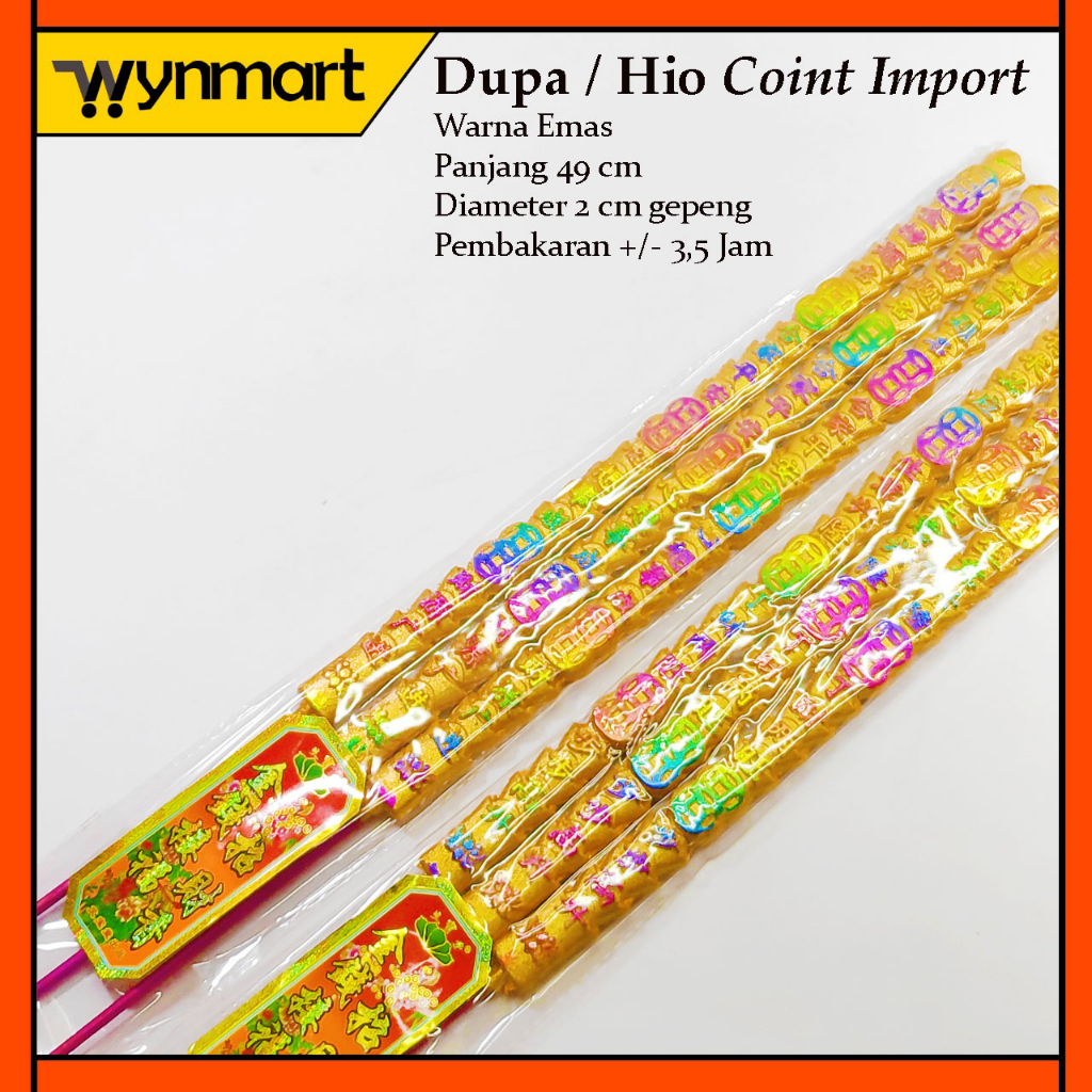 Jual Dupa Hio Yenpao Coin Import / Dupa Imlek 3 batang | Shopee Indonesia