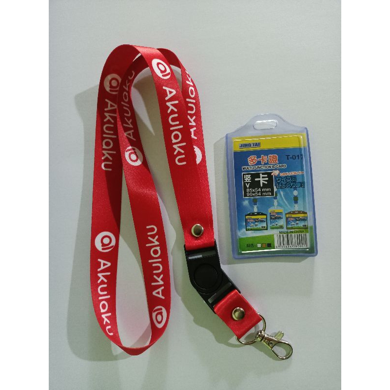 Jual [READY STOK] Tali id card akulaku aku laku Lanyard printing satuan ...