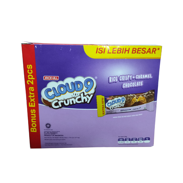 Jual PROMO Cloud 9 Crunchy Wafer Rice Crispy Caramel 1 pack isi 24 pcs ...