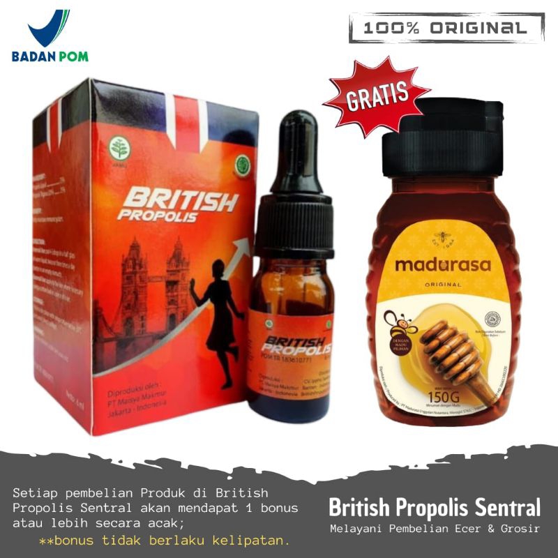 Jual British Propolis Original 100% Asli Suplemen Vitamin Premium ...