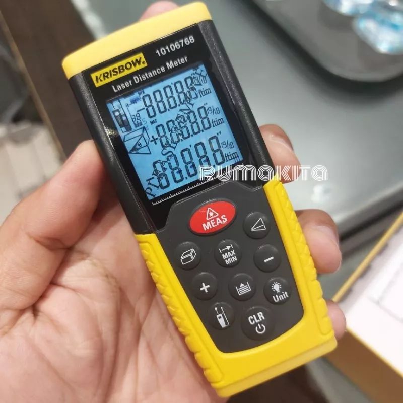 Jual meteran laser digital compact 100 mtr krisbow | Shopee Indonesia