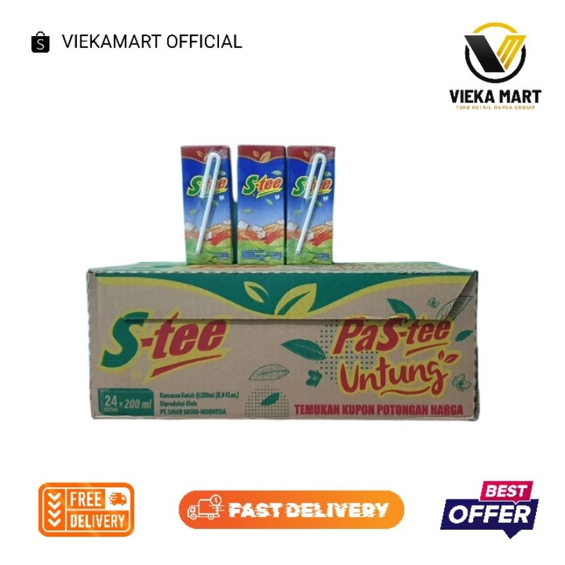 Jual S-Tee Kotak Minuman teh 200ml 1 dus isi 24 pcs | Shopee Indonesia