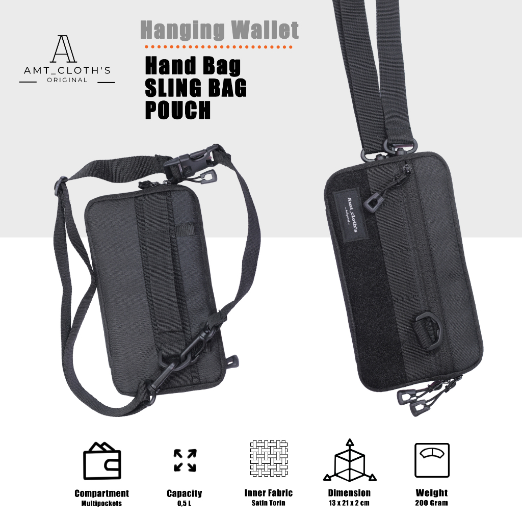 Jual AMT - Hanging Wallet - Tas Tangan Tas Selempang Pouch Bag Sling ...