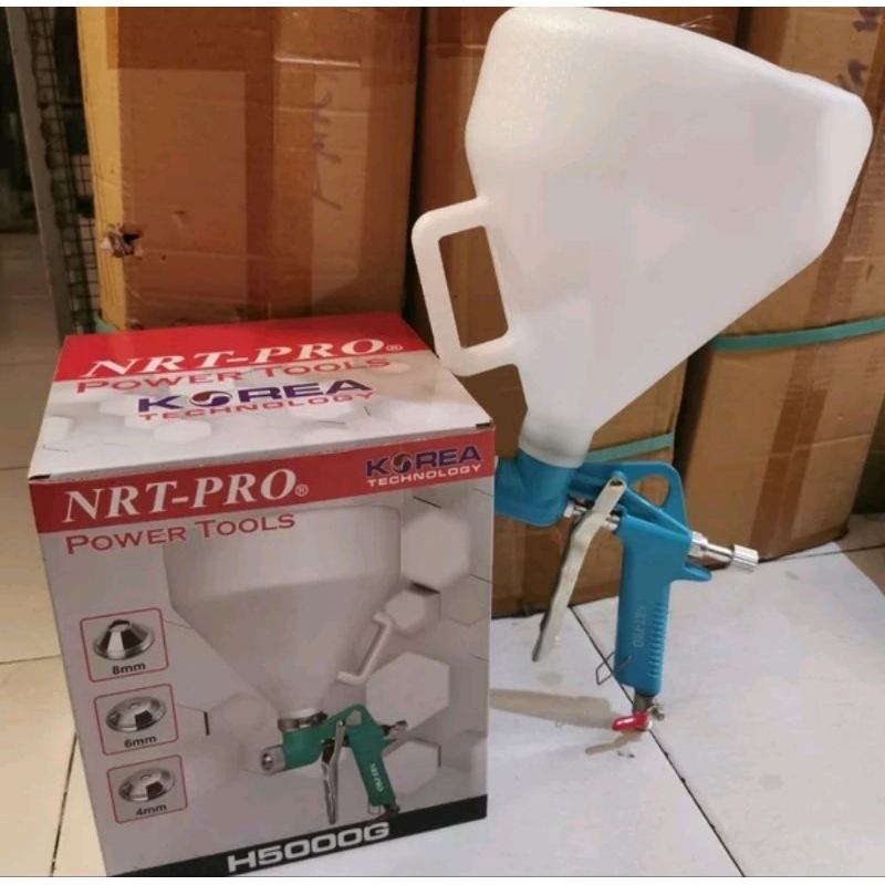 Jual Air Hopper Spray Gun NRT PRO H5000G Alat Semprot Cat Semen Tekstur ...