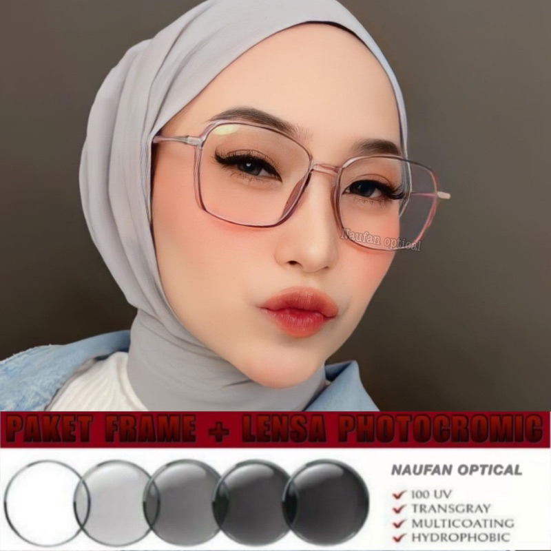 Jual COD ( frame+lensa Photocromic uv supersin) kacamata bisa request ...