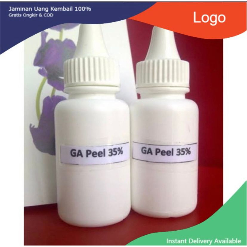 Jual Peeling badan GA 20% 35% 50% ukuran 10 ml 30 ml 60 ml/ Glycolic ...