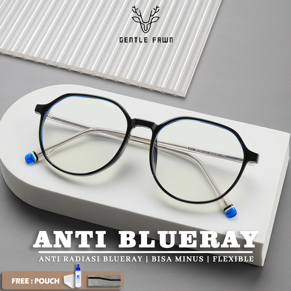 Jual GENTLE FAWN Kacamata Antiradiasi Blueray New Style Korean Oval ...