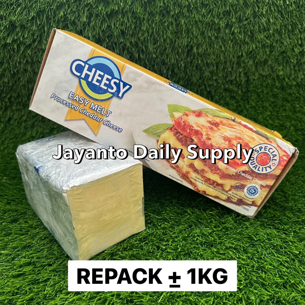 Jual CHEESY EASY MELT 1KG REPACK / KEJU CHEDDAR MUDAH LUMER - 100% ...