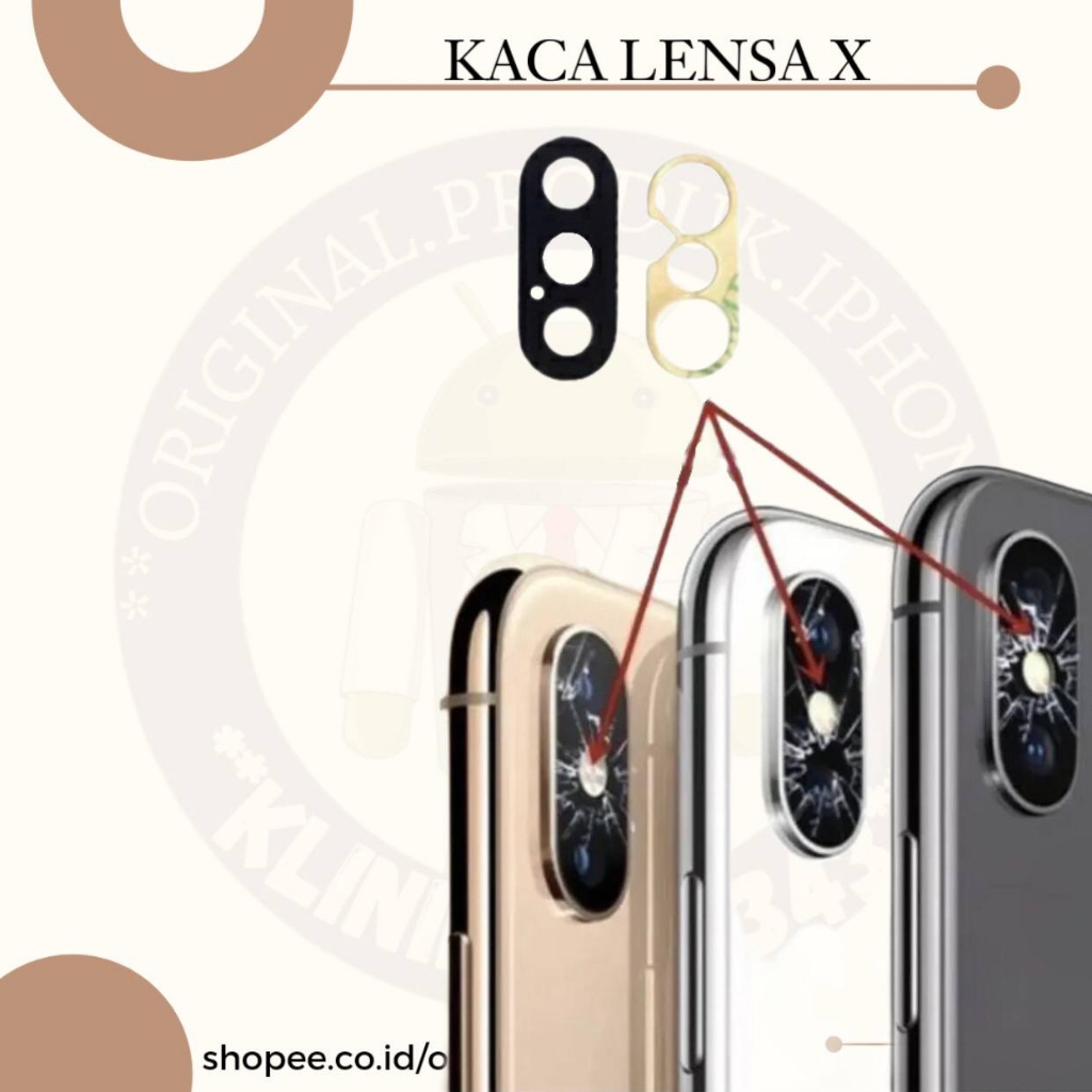 Jual LENSA KACA KAMERA BELAKANG X FREE LEM NEW | Shopee Indonesia