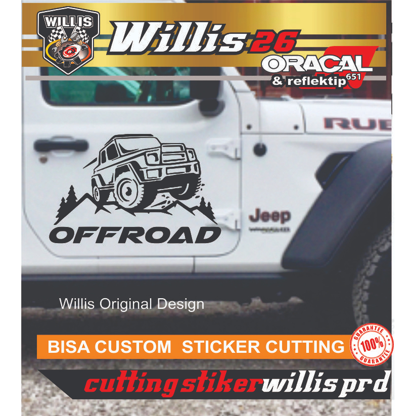 Jual Sticker Offroad Adventure 4x4, JEEP KATANA JIMNY RUBICON WRANGLER ...