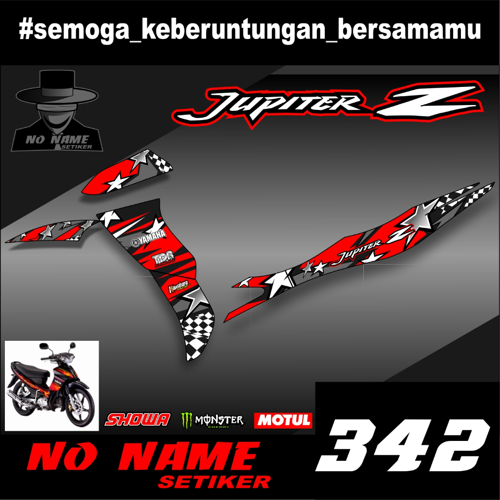 Jual Striping Jupiter Z(342) 2004 2005 2006 2007 2009 stiker sticker ...