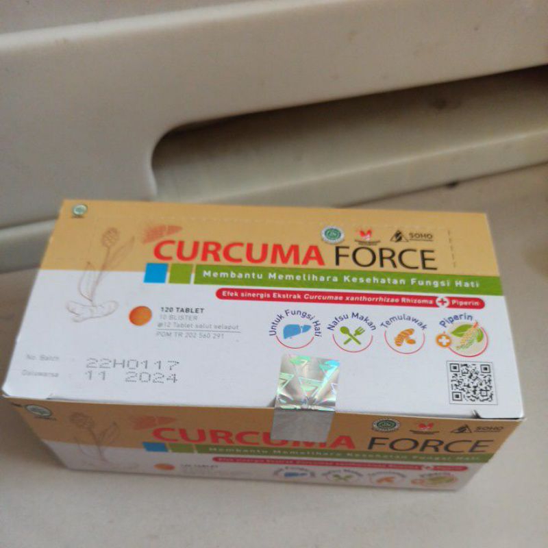 Jual Curcuma Force Box 10 strip 120 tablet salut selaput temulawak ...