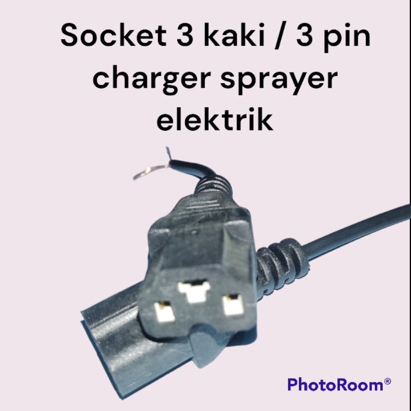 Jual DC Socket 3 kaki / 3 pin soket DC charger sprayer elektrik ...