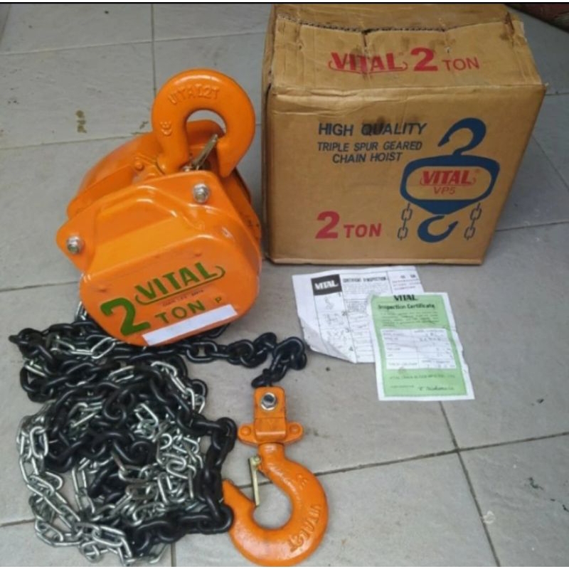 Jual chain block 2 ton × 5 meter VITAL | Shopee Indonesia