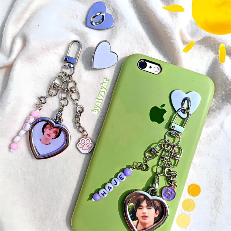 Jual [byalvsyhr] Keychain custom || phone hook with keychain ...