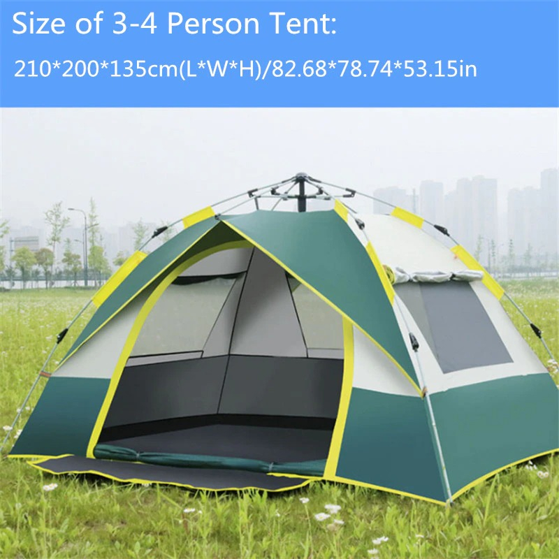 Jual Tenda camping portable 29x20x13m anti angin waterproof muat 3-4 ...