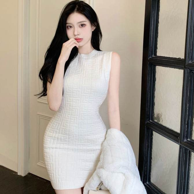 Jual Luxcy Yuri Dress Midi Dress Korean Bodycon Sleeveless Gaun Wanita ...