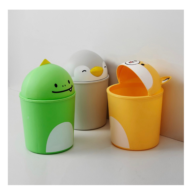 Jual mini family sports desktop trash can / tong sampah miniso / tong ...