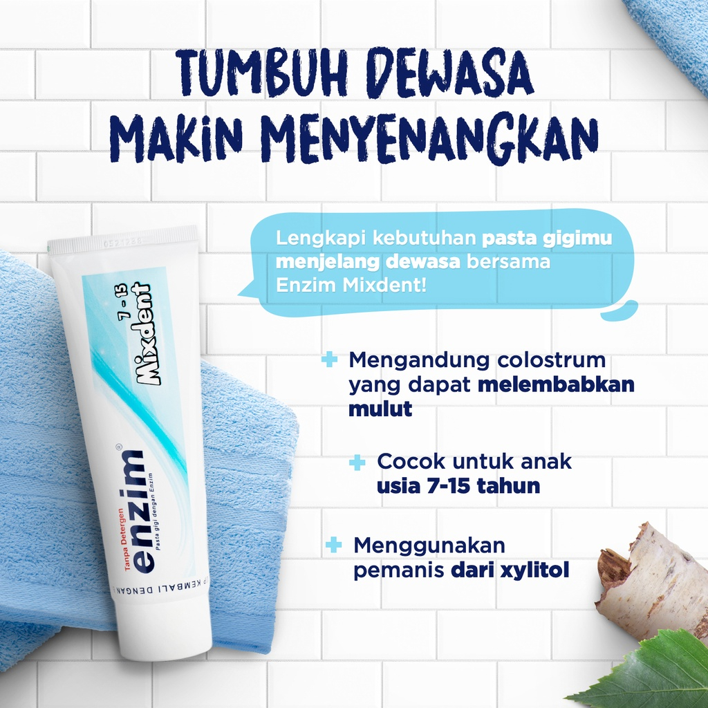 Jual Enzim Pasta Gigi Anak Mixdent / Pasta Gigi Enzim Mixdent 7 - 15 ...