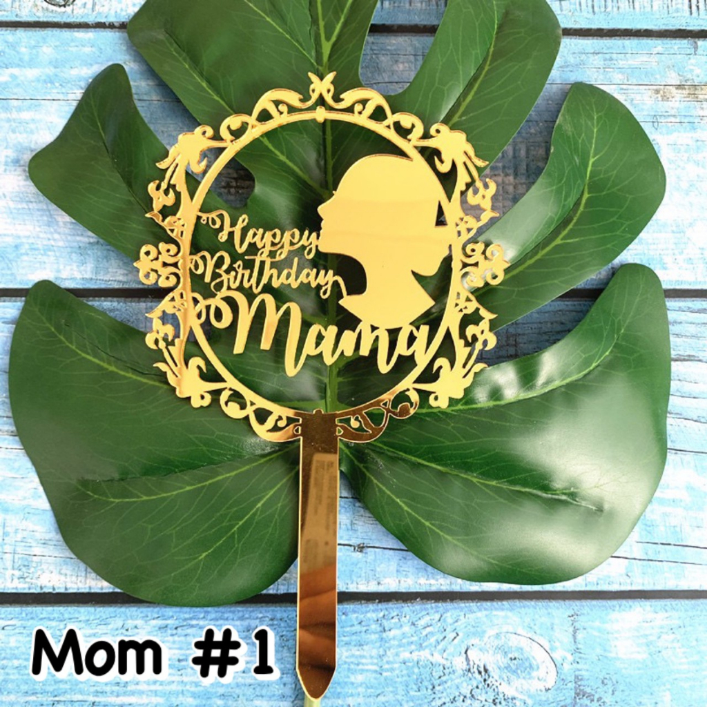 Jual Cake Topper Mom/ Happy Mother Day / Topper Selamat Hari Ibu ...