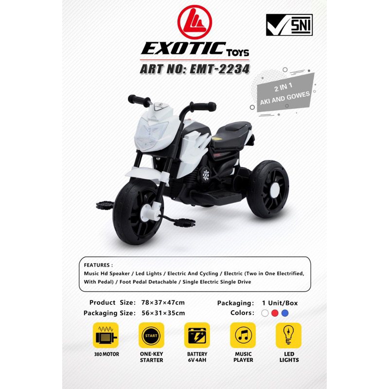Jual Sepeda Motor Aki Anak PMB MOTOR TYPE 888-A (GOWES) 888 (AKI ...