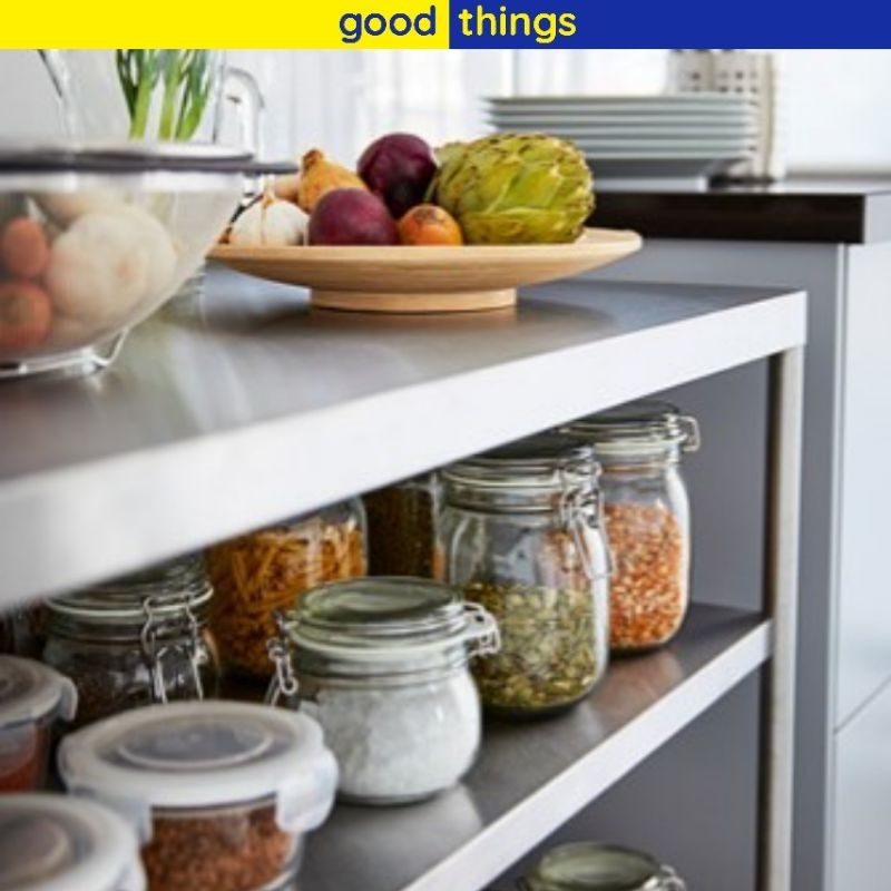 Jual Toples Kaca Stoples Tempat Kue Jar Bening 500 ml Ikea Korken 0,5L ...