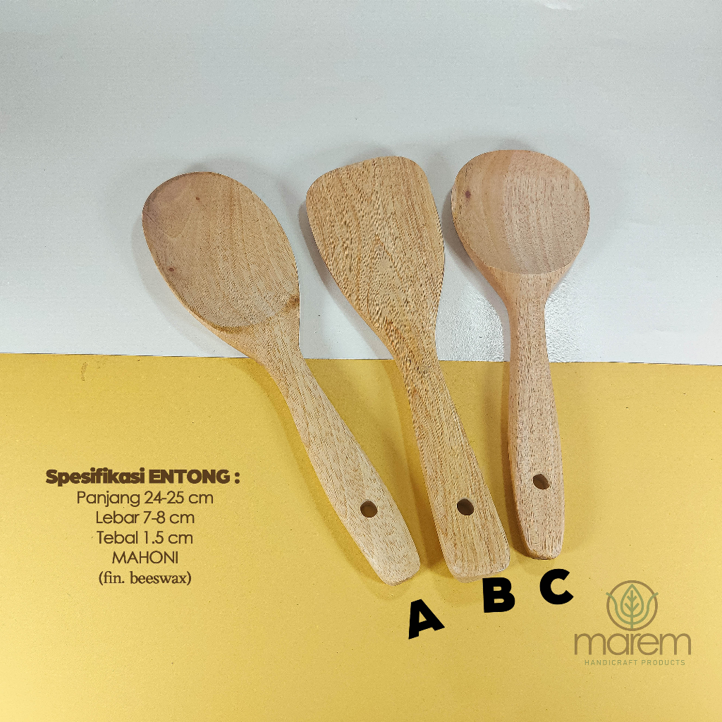 Jual ENTONG | CENTONG NASI KAYU MAHONI MURAH | Shopee Indonesia