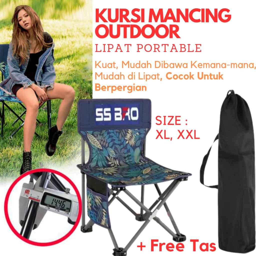 Jual Kursi Mancing Lipat Outdoor Portable Camping Folding Chair ...