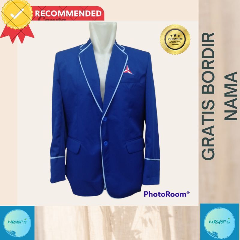 Jual JAS SERAGAM PAKAIAN ALMAMATER BLAZER LOGO PARTAI DEMOKRAT TERBARU ...