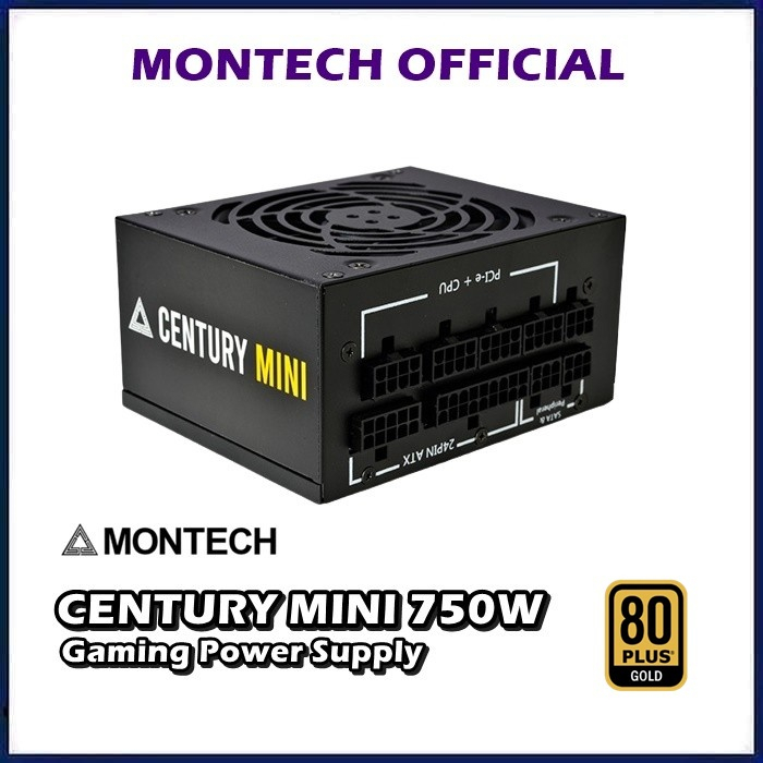 Jual Montech Century Mini 750W Gold 80+ Fully Modular Power Supply 750 ...