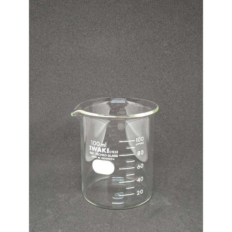 Jual Beaker Glass/Gelas Piala/Gelas Kimia 100 ml Iwaki | Shopee Indonesia