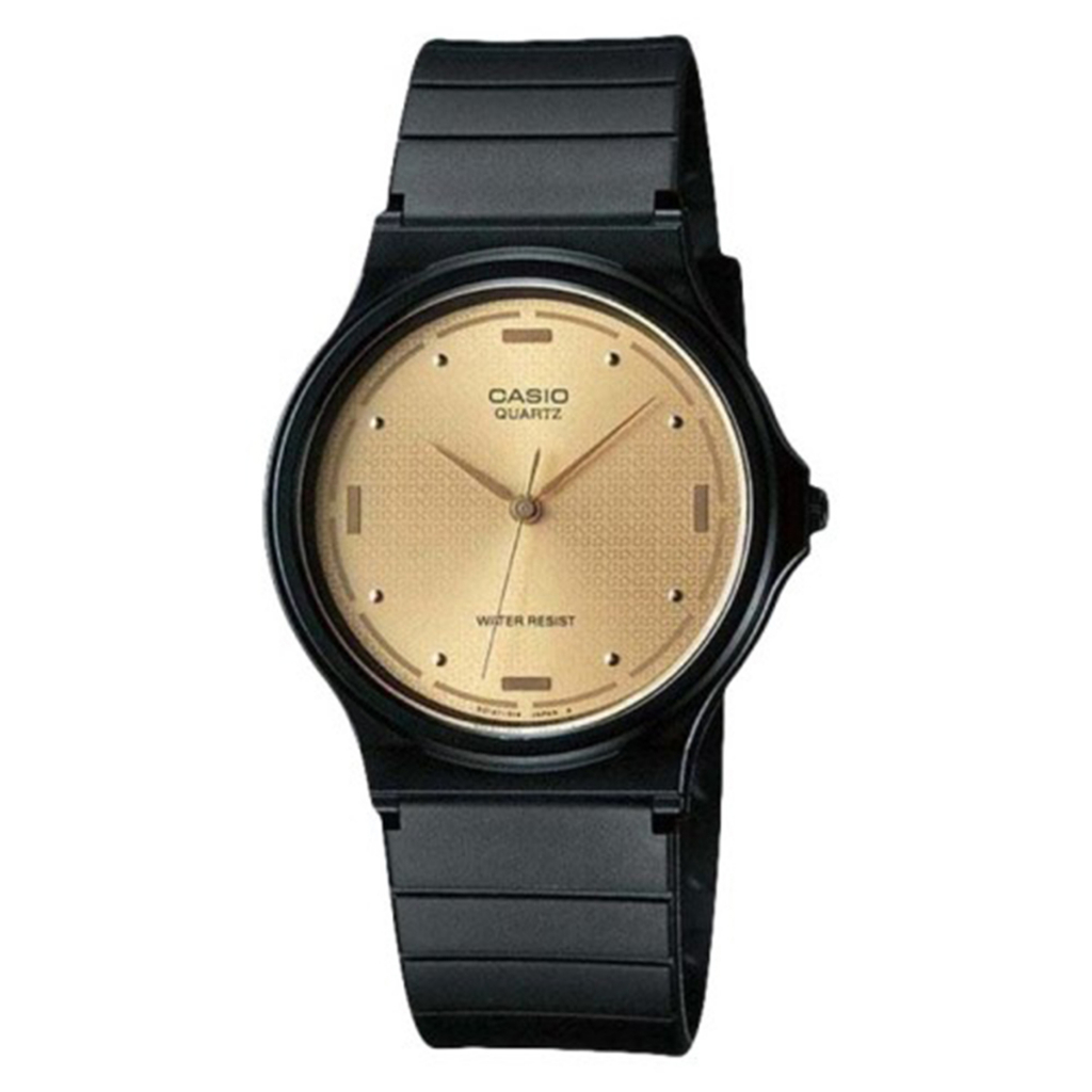 Jual Jam Tangan Casio Analog Gold Dial Black Resin Strap 26.5mm Men MQ-76-9ALDF | Shopee Indonesia
