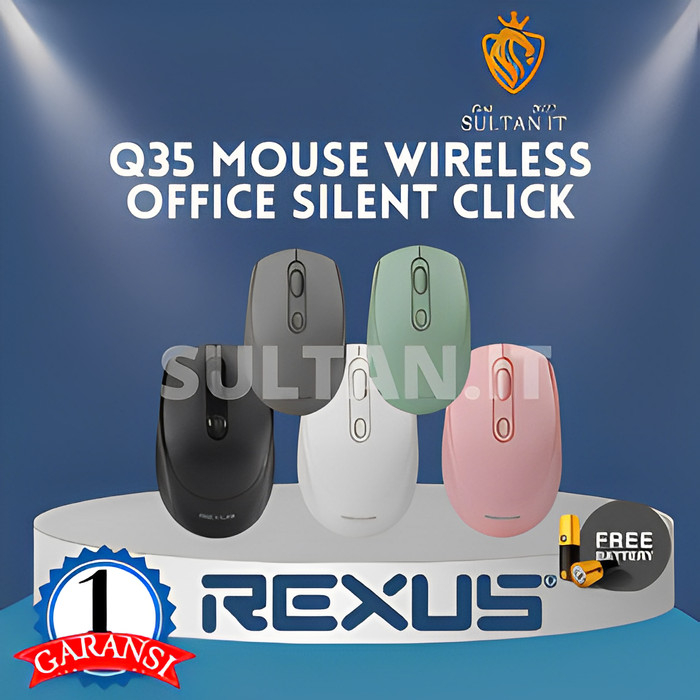 Jual Rexus Q35 Mouse Wireless Office Silent Click Original | Shopee ...