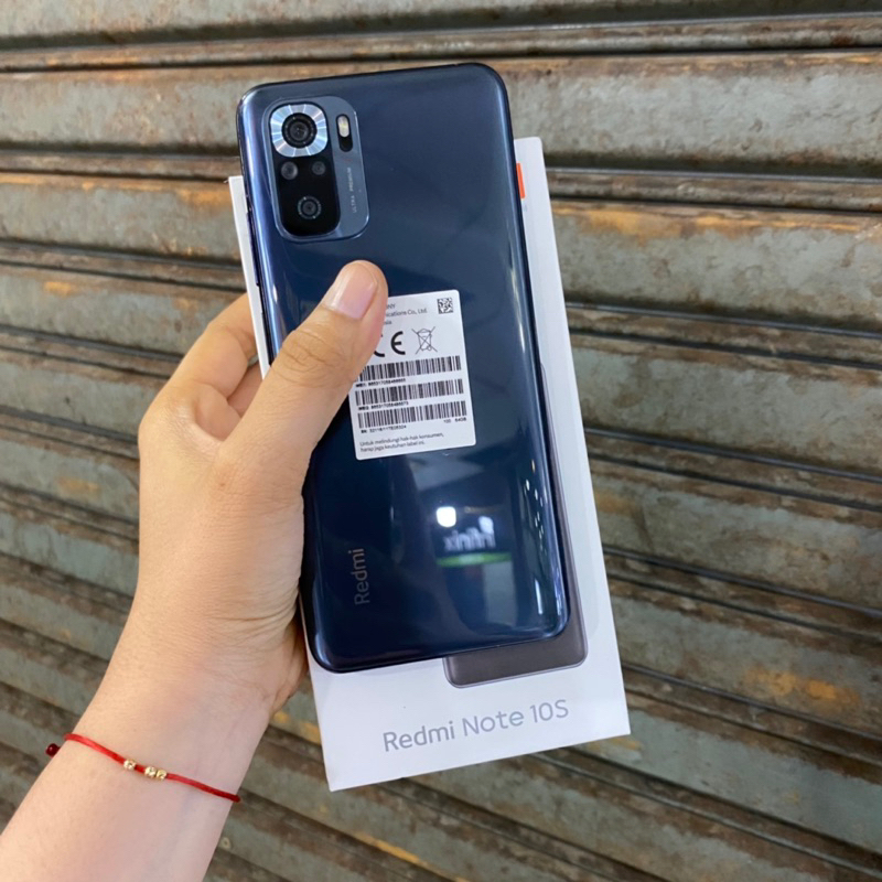 Jual Redmi note 10s 6/64gb second bekas pakai normal fullset original ...