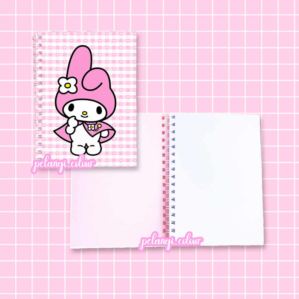 Jual Buku Catatan Karakter Melody Kuromi / Notes Karakter Hello kitty ...