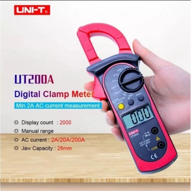 Jual UNI-T UT200A DC AC Digital Clamp Meter Multimeter Voltage Volt Current Deode Measurement ...